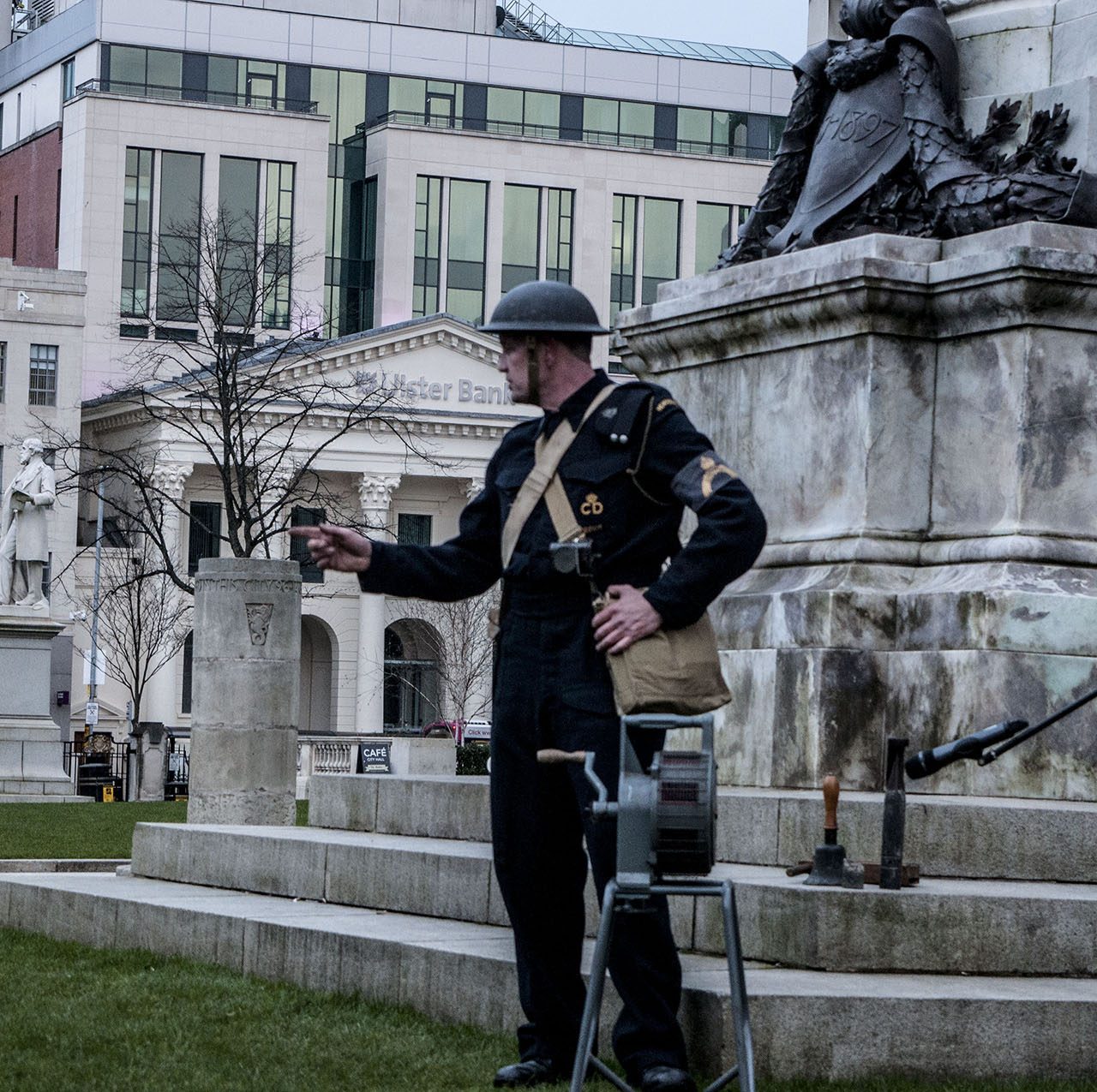ARP Warden at City Hall - WartimeNI