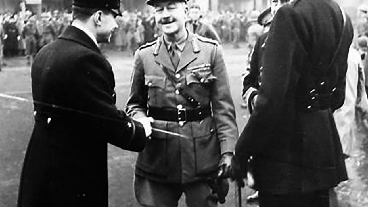 Military Officers in Belfast on Red Army Day - WartimeNI